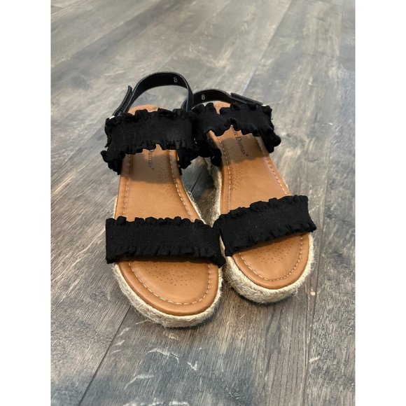 Pierre Dumas | Shoes | Pierre Dumas Womens 8 Black Ruffle Sling Back ...